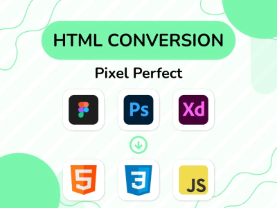 Conversion your design Figma, psd, xd to HTML, CSS and JavaScript | Upwork
