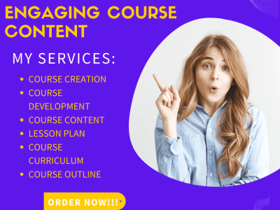 Course content, course creation, course development, and online course | Upwork