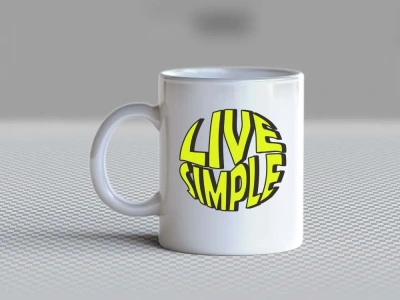 A professional and beautiful circular typography mug design | Upwork