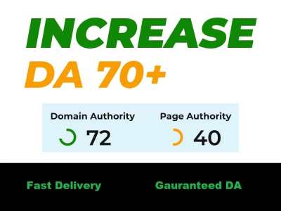 An increase DA 50, DA 60, DA 70 Plus | Upwork