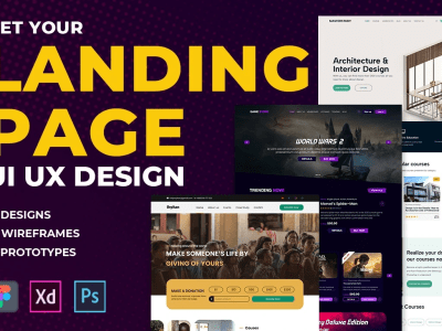 Modern landing page UI UX design, web UI design | Upwork