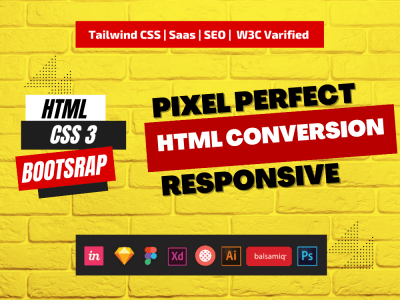 A responsive HTML/CSS conversion of your PSD or Figma file. | Upwork