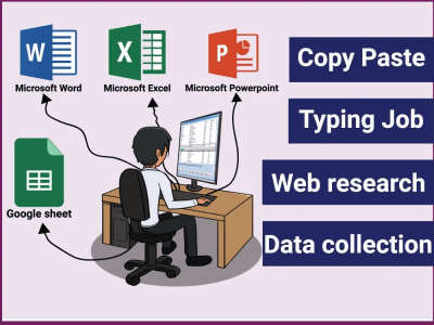 Typing work and data entry in your word and excel sheet | Upwork