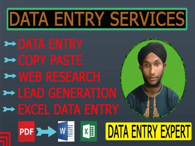 Data Entry, Lead Generation, Web Research and Copy Paste for you | Upwork