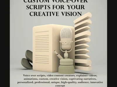 Custom voice-over scripts for your creative vision. | Upwork