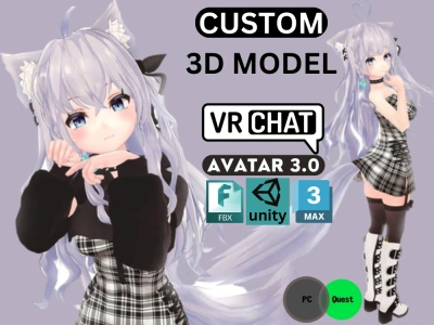 Custom 3d VRChat avatar, Vtube model, Vr Character for game and unity ...