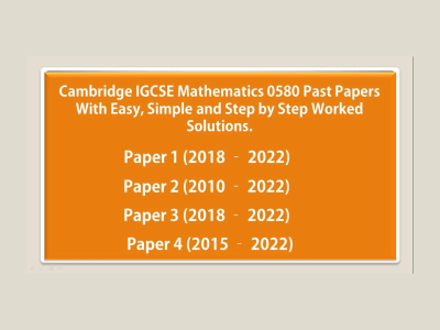 Cambridge IGCSE Maths 0580 Past Papers With Step-by-Step Solutions | Upwork