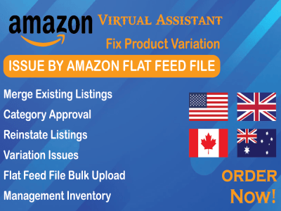 Amazon Parent Child Variations, Flat File Upload and solve listing Errors | Upwork