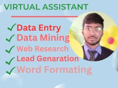 Data entry, lead generation, web research, typing & virtual assistant | Upwork