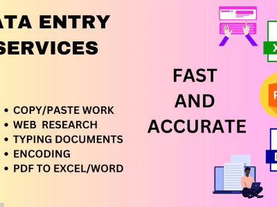 A fast typing documents and data entry | Upwork