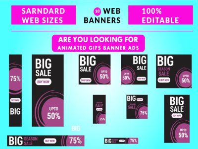 Design GIF animated banner and animated GIF ads | Upwork