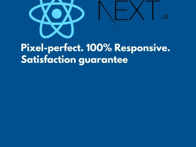 A Figma/PSD/XD design converted to a responsive pixel-perfect REACT/Next.js | Upwork