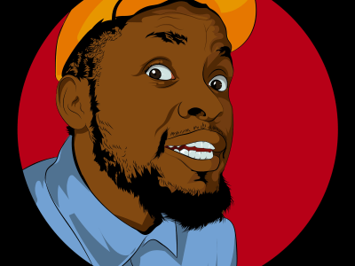 A detailed black and white vector art portrait | Upwork