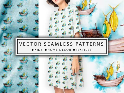 Create a watercolor vector seamless pattern design | Upwork