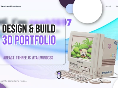 A 3D responsive web application (React, Vite, Three.js, TailwindCSS ...