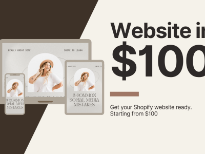 Basic Shopify Website Setup with a free theme | Upwork