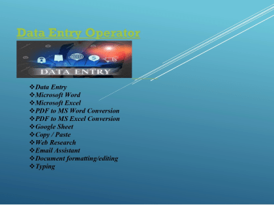 Data Entry | Microsoft Excel | Upwork