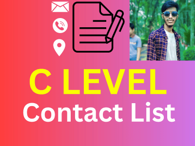 A list of c level contact in b2b market and data entry for you | Upwork