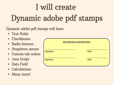 A dynamic pdf stamp using javascript | Upwork