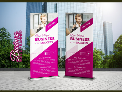 A roll up signage banner ads or business retractable banner | Upwork
