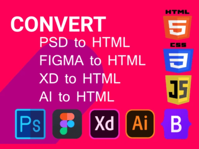 PSD/Figma /XD to Html CSS Bootstrap responsive website Design | Upwork
