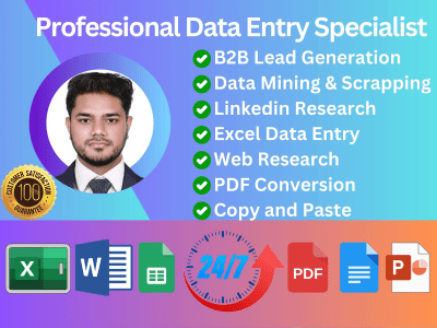 Excel data entry, Lead generation, Data mining, Web research,Copy and paste | Upwork