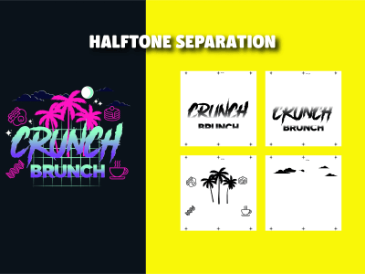 A halftone color separation for your screen printing requirement. | Upwork