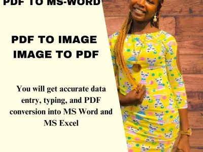 Accurate data entry, typing, and PDF conversion into MS Word and MS Excel | Upwork