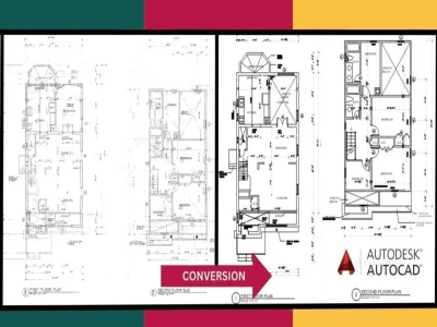 Conversion of any sketch, pdf or old image drawings to AutoCad | Upwork