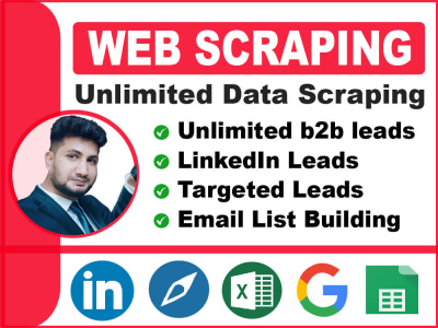 Unlimited web scraping data extracting and email lists and targeted leads | Upwork