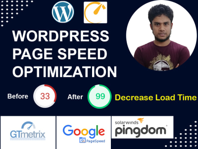 Wordpress pagespeed optimization for google page speed or gtmetrix | Upwork