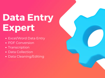 FAST Manual Data Entry, Typing, Excel Cleanup, PDF Conversion | Upwork