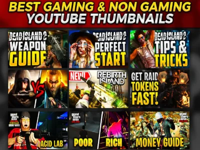 Youtube thumbnail design, youtube channel video intro, outro, logo ...