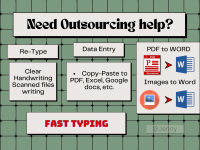 Fast Typing, Data Entry, Copy-Paste, PDF to Word | Upwork