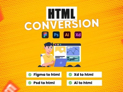 PSD to Html, Figma to Html, Adobe XD to Html Responsive Design | Upwork