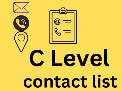 List of c level contact in the b2b market and data entry for you. | Upwork