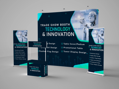 Successful tradeshow booth, backdrop, kiosks, roll Up banners designs ...