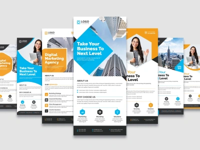 A creative rack card and professional DL flyer design for your business ...