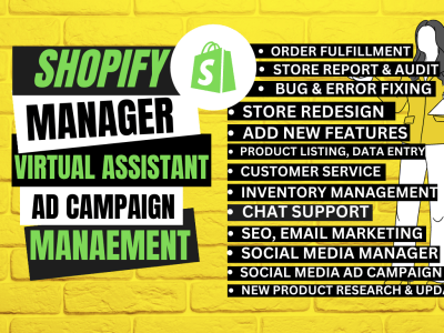 Shopify manager, Shopify virtual assistant, Shopify Marketing ...