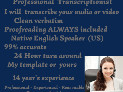 Quick, accurate transcription of audio or video | Upwork