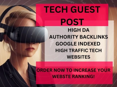 High DA Tech Guest Post with Authority backlinks on Tech websites | Upwork