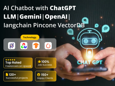 AI Chatbot with ChatGPT LLM | Gemini | OpenAI | langchain pincone vectorDB | Upwork