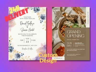 A professional invitation card design | Upwork