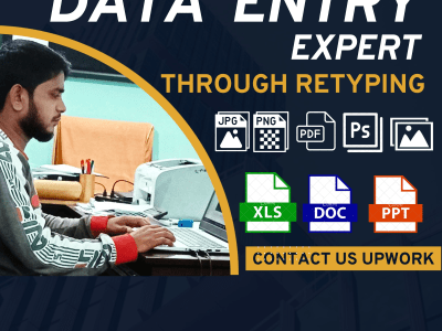 Data entry and any File conversion through Retyping | Upwork