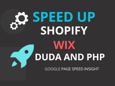 Wix php duda and shopify speed optimization service | Upwork