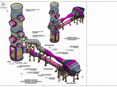 All types of 3D Models Stack & Ducts on Autodesk Inventor & Detail ...