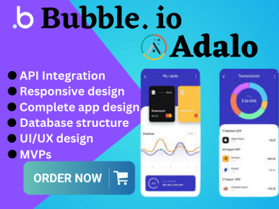 A responsive bubble.io MVP Mobile app, bubble web design, AdaloMobile app | Upwork