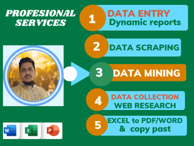 Data Entry, Data Mining, Data Collection, MS Excel, B2B lead Generation, | Upwork