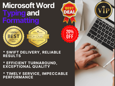 Microsoft Word Typing, Formatting, and Efficient PDF to MS Word ...