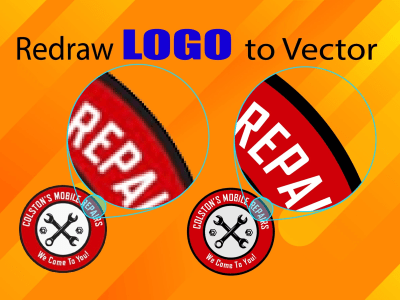 A perfectly reconstructed and redrawn logo from a raster in vector ...
